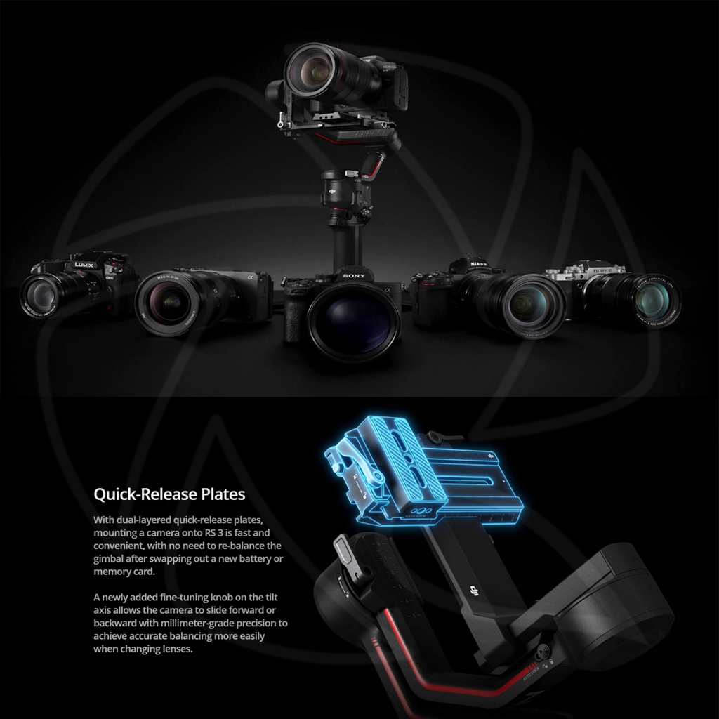 DJI RS3 (Ronin-S3) 3-Axis Motorized Gimbal Stabilizer | Qartaj